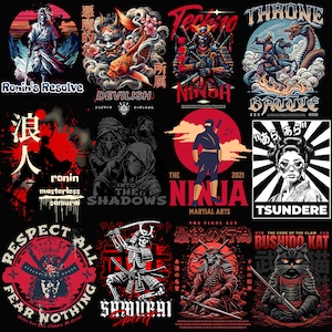 The Ultimate Japanese Design Bundle: Samurai Designs - Streetwear T ...