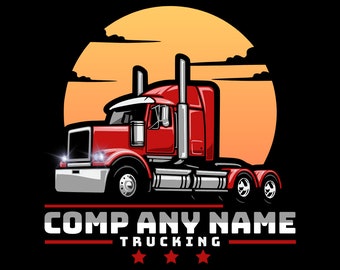 Trucking Logo, Big Rig Logo, Trucking Company Logo, Moving Truck, Semi ...