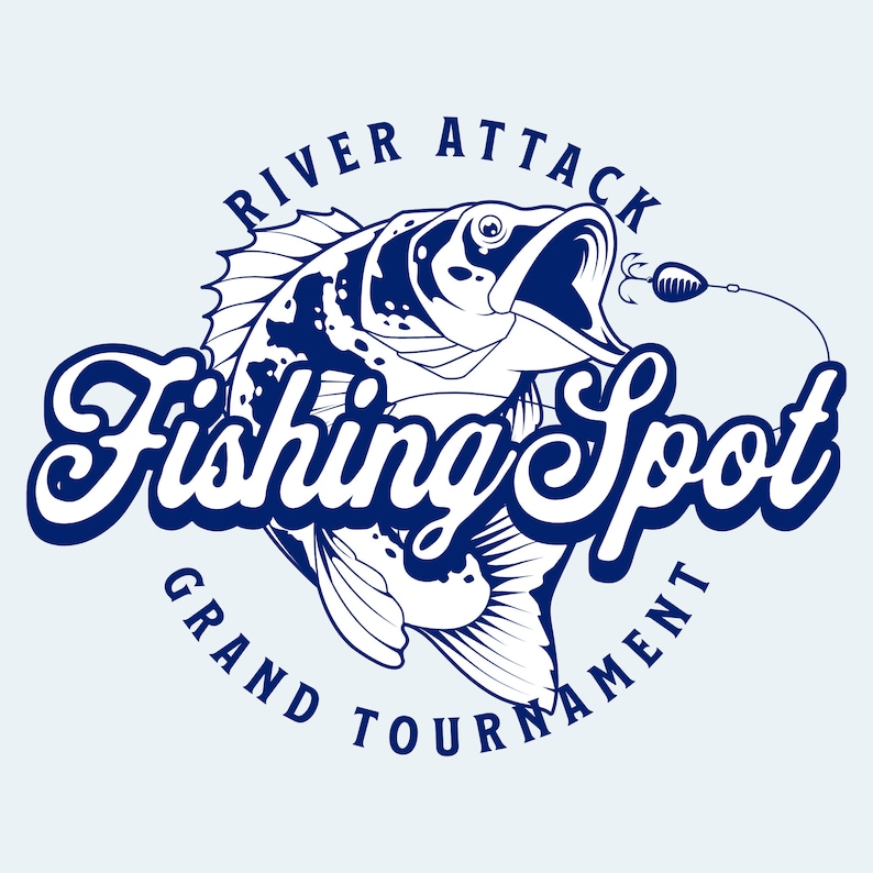 Custom Logo , Fishing Logo - Fish Logo - Etsy