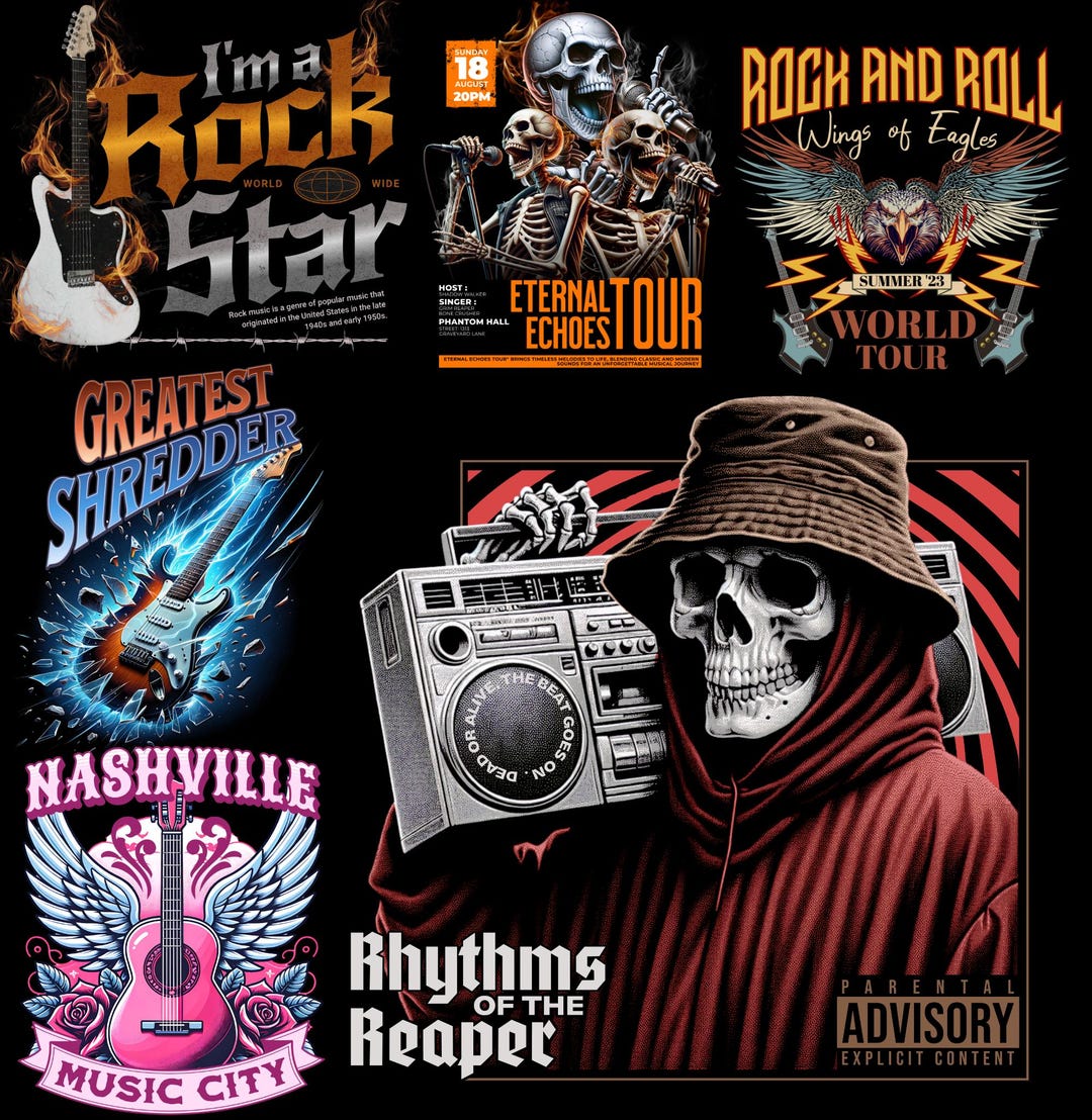 Exclusive Rock Band PNG Pack,premium Bundle of Trendy Urban Style ...