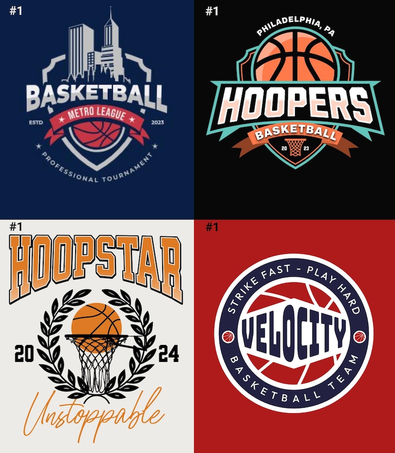 Custom Basketball Team Logo Design | Personalized Sports Branding - Etsy