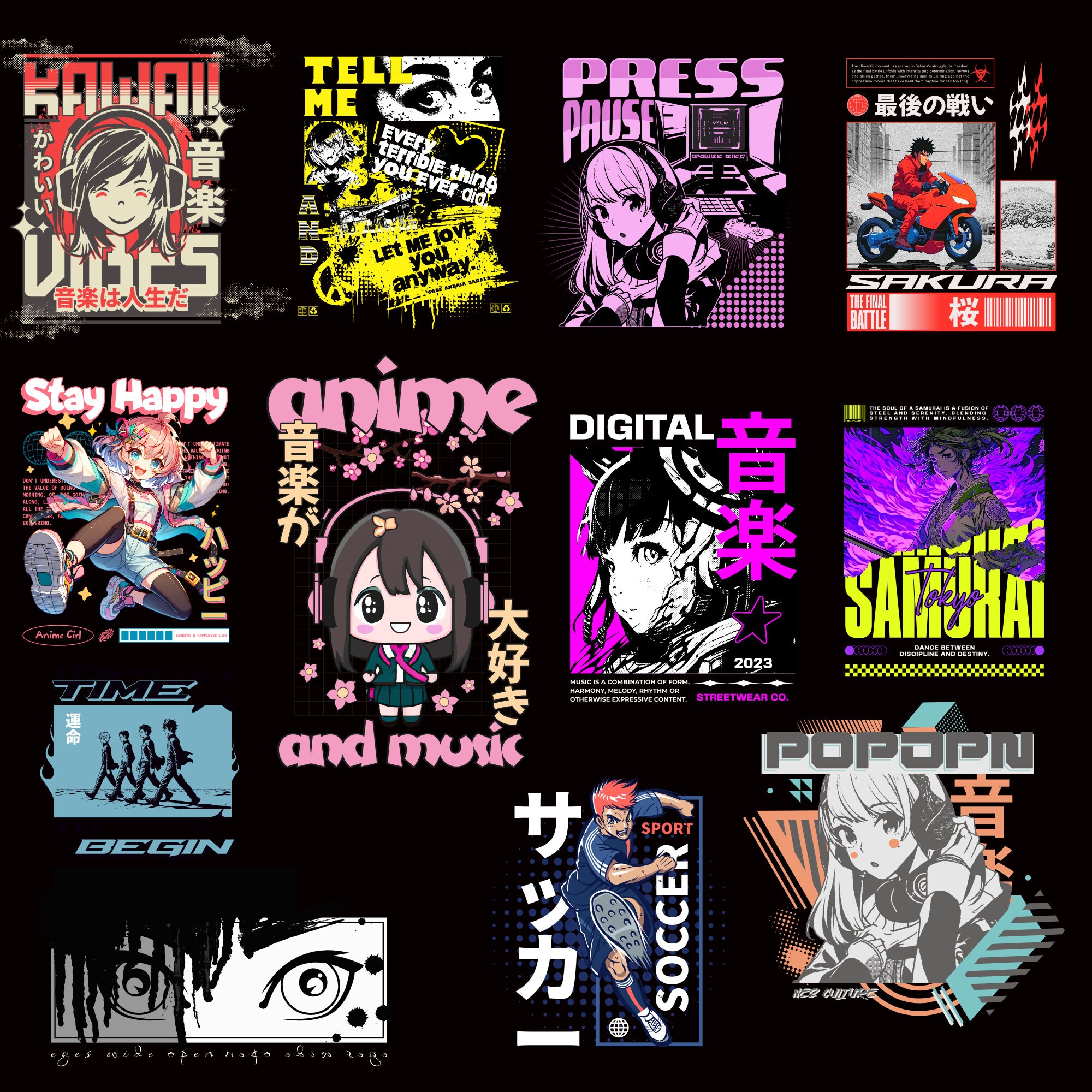 95+ Anime Shirt Designs PNG , Streetwear & Famous Characters - Etsy