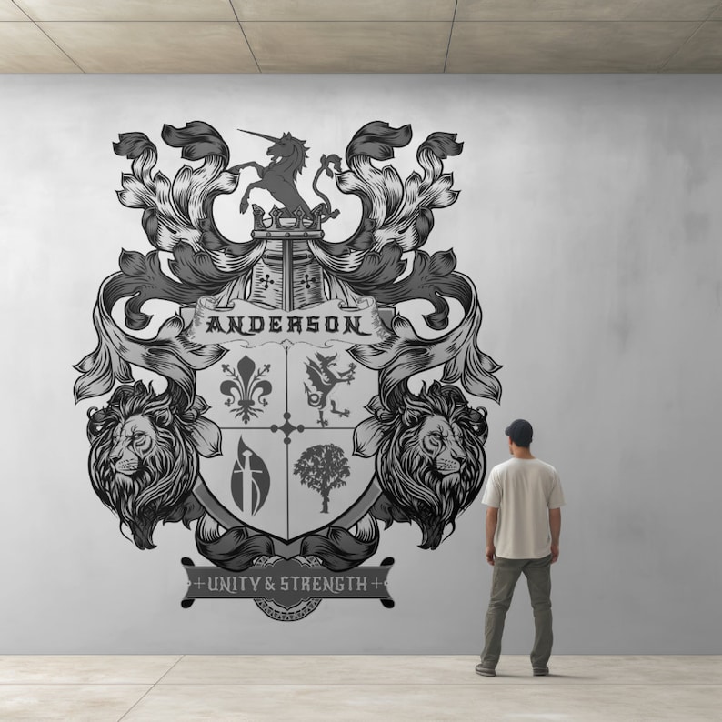 Family Crest Coat of Arms | Custom Logo Design | Family Crest,a Coat of ...