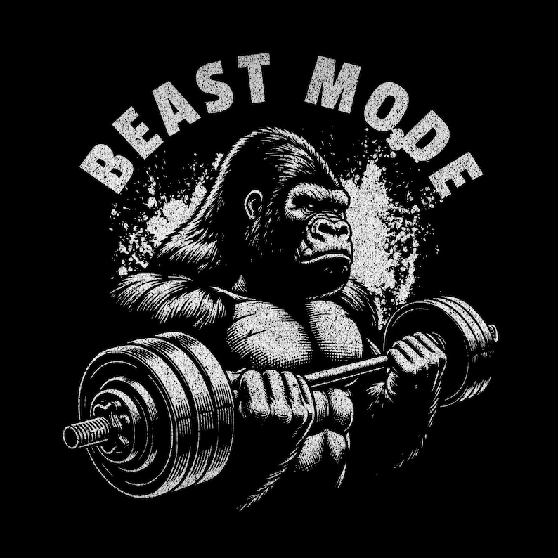 Beast Mode Gorilla Bodybuilding Svg, Png - Etsy