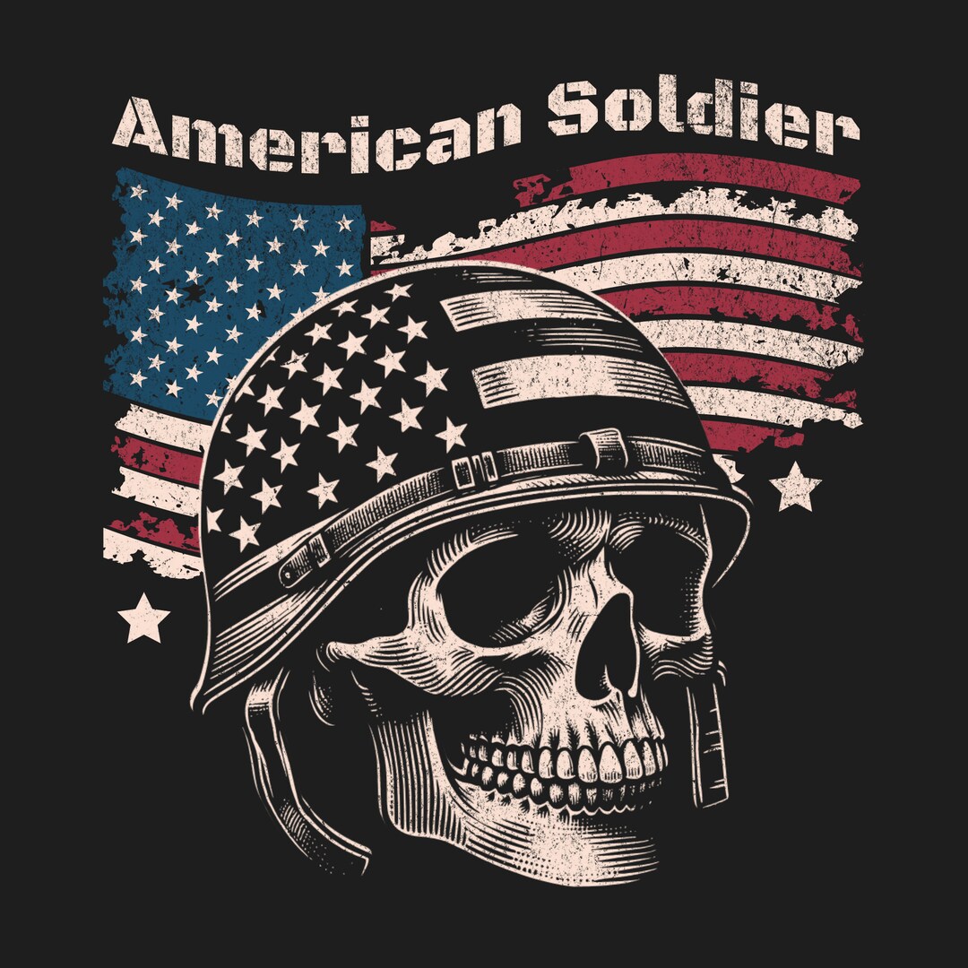 Skull America Soldier PNG - Etsy