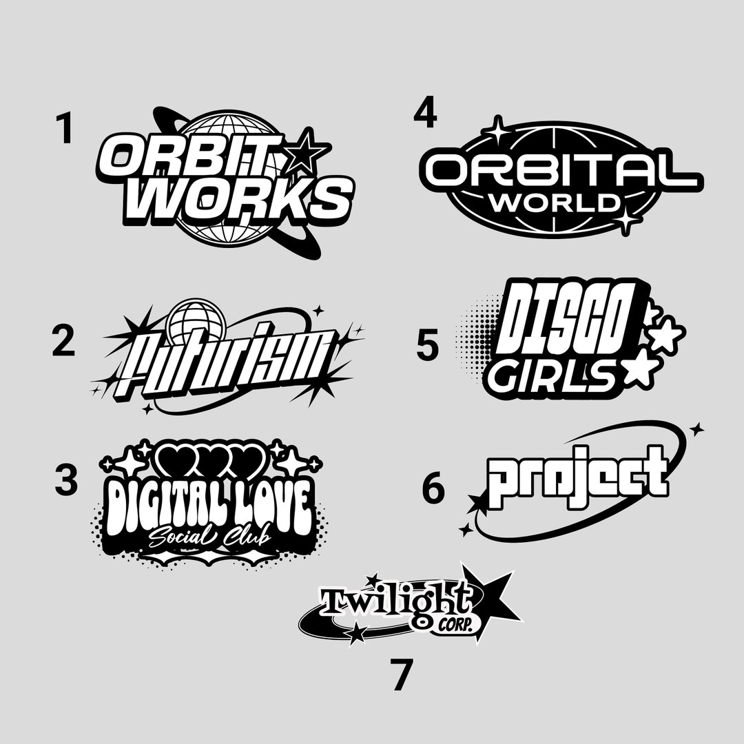 Custom Digital Y2K Logo - Etsy