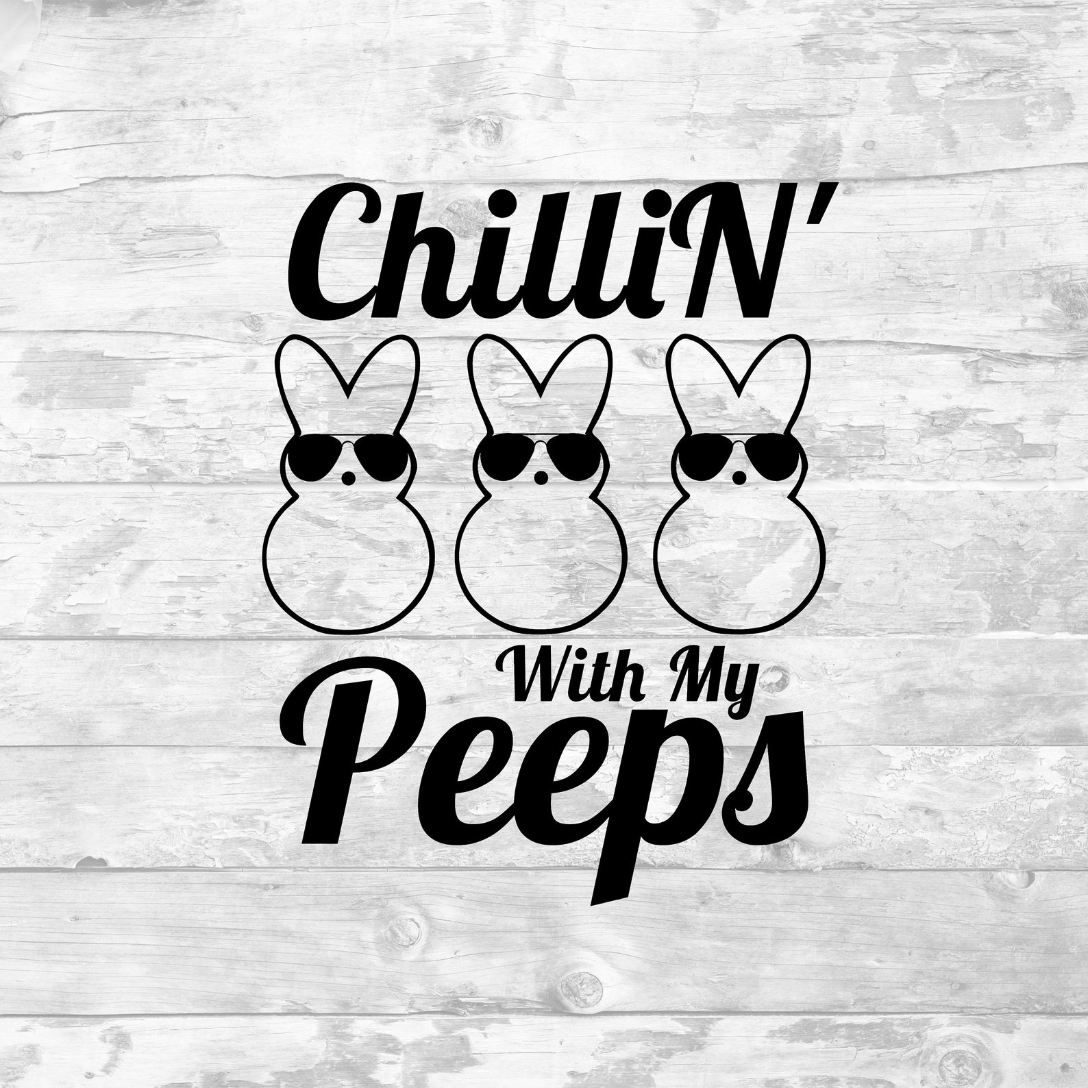 Chillin With My Peeps SVG, Retro Easter Png, Easter Bunny Png, Easter ...
