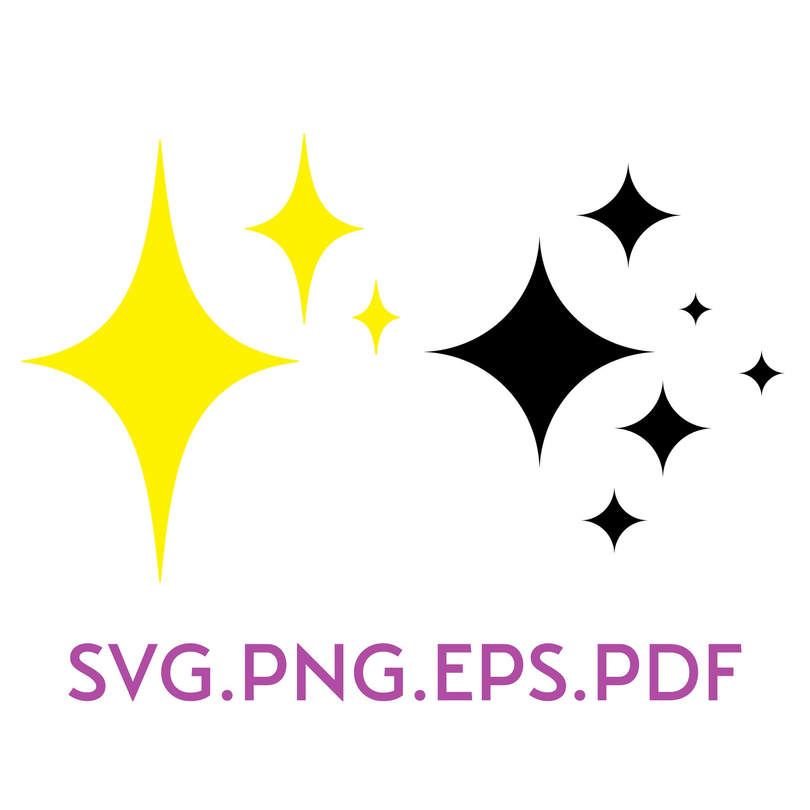 Sparkles SVG, Sparkle svg, Png, EPS, Pdf, Star Sparkle SVG, Sparkle Cut ...