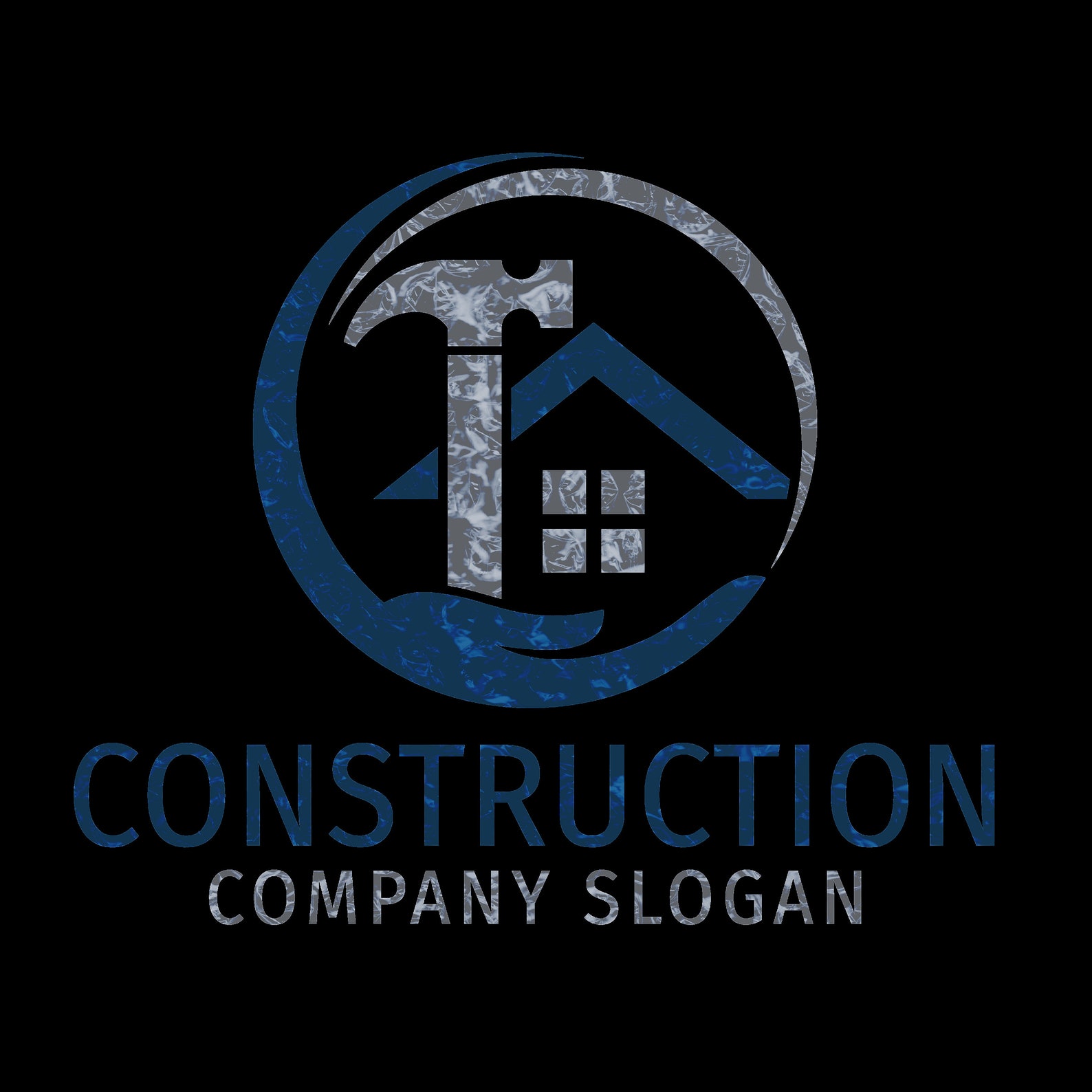 Custom Construction Logo Construction Logo Design Hammer Logo Roofing ...