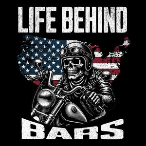 USA Life Behind Bars PNG | Skeleton American Biker PNG | Motorcycle ...