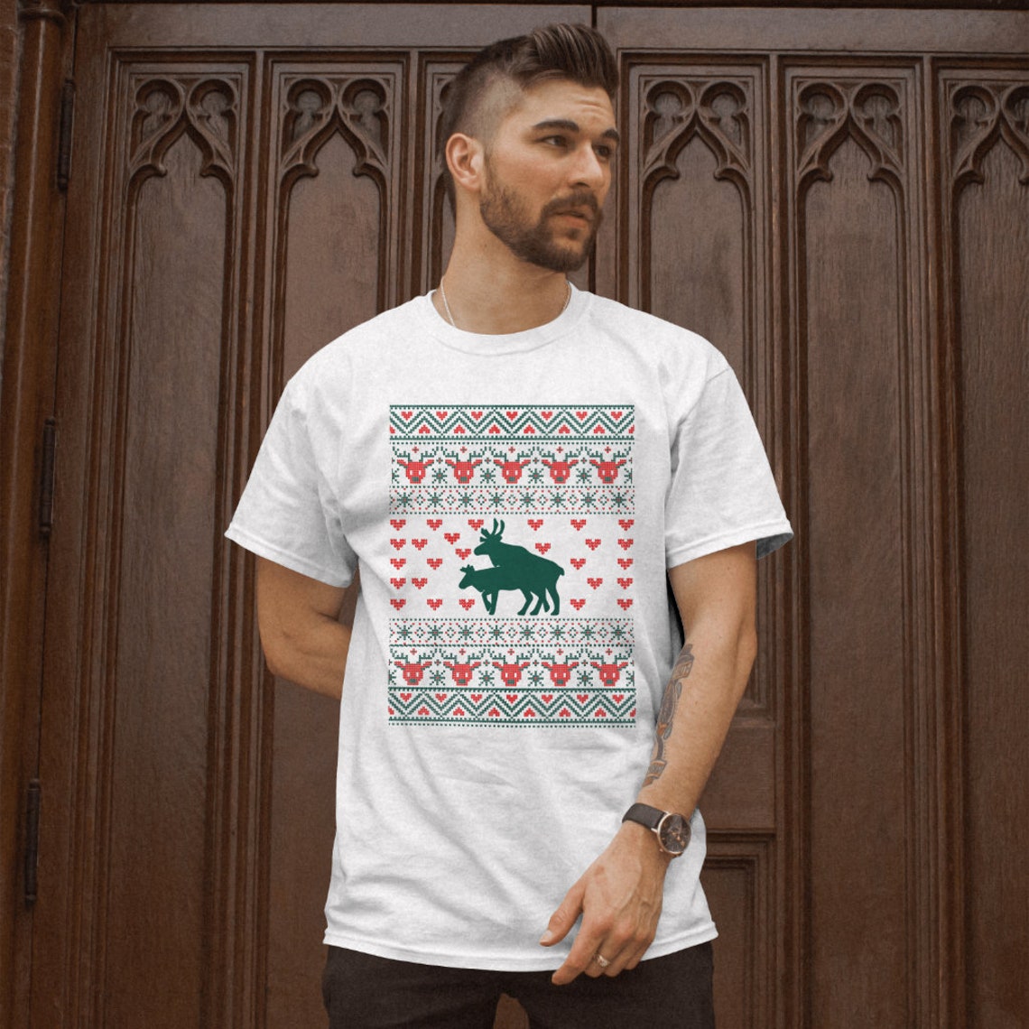 Adult Ugly Sweater PNG, Deer Mating Shirt Png, Funny Christmas Ugly ...