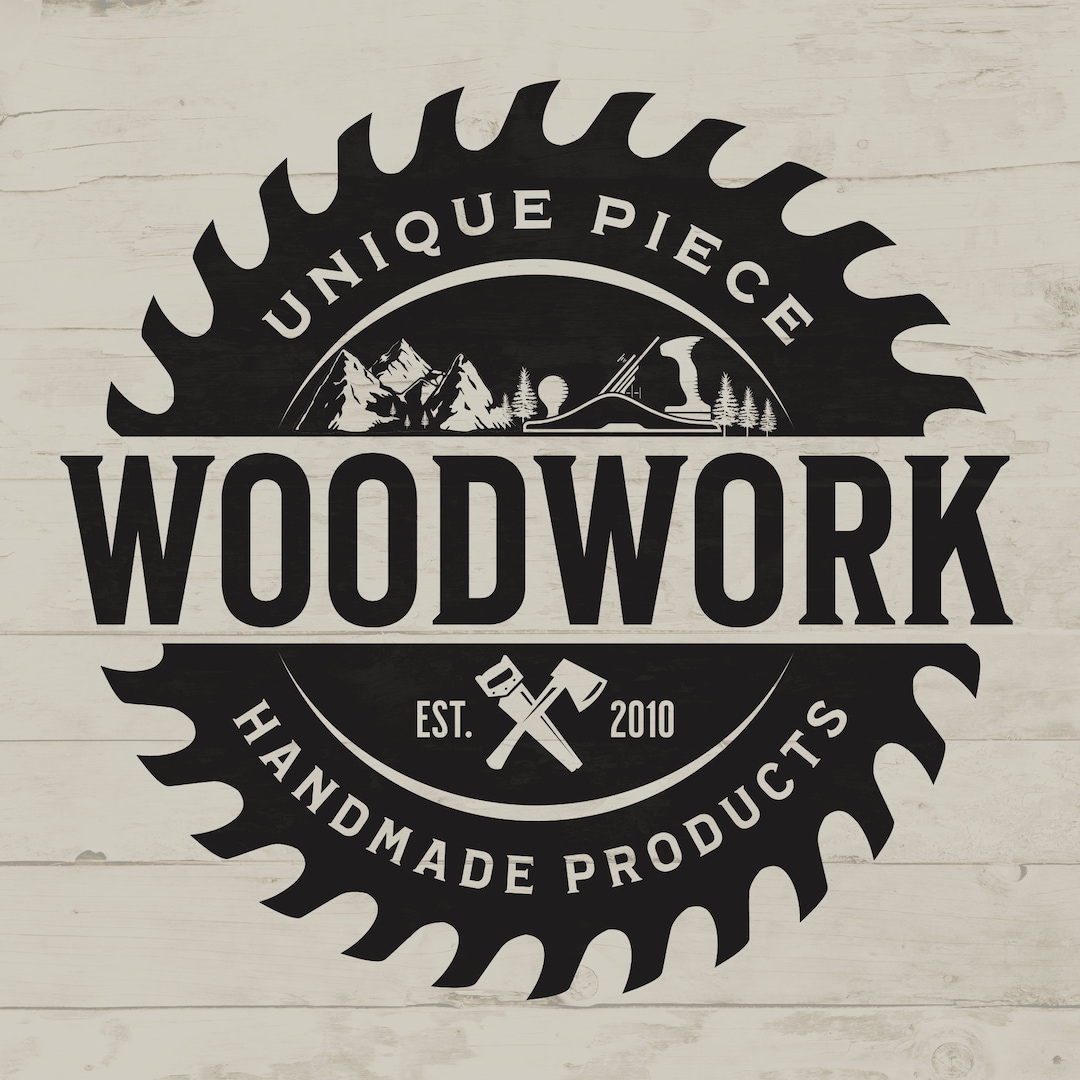 Custom Woodwork Logo Design – Vintage Lumberman Emblem - Etsy