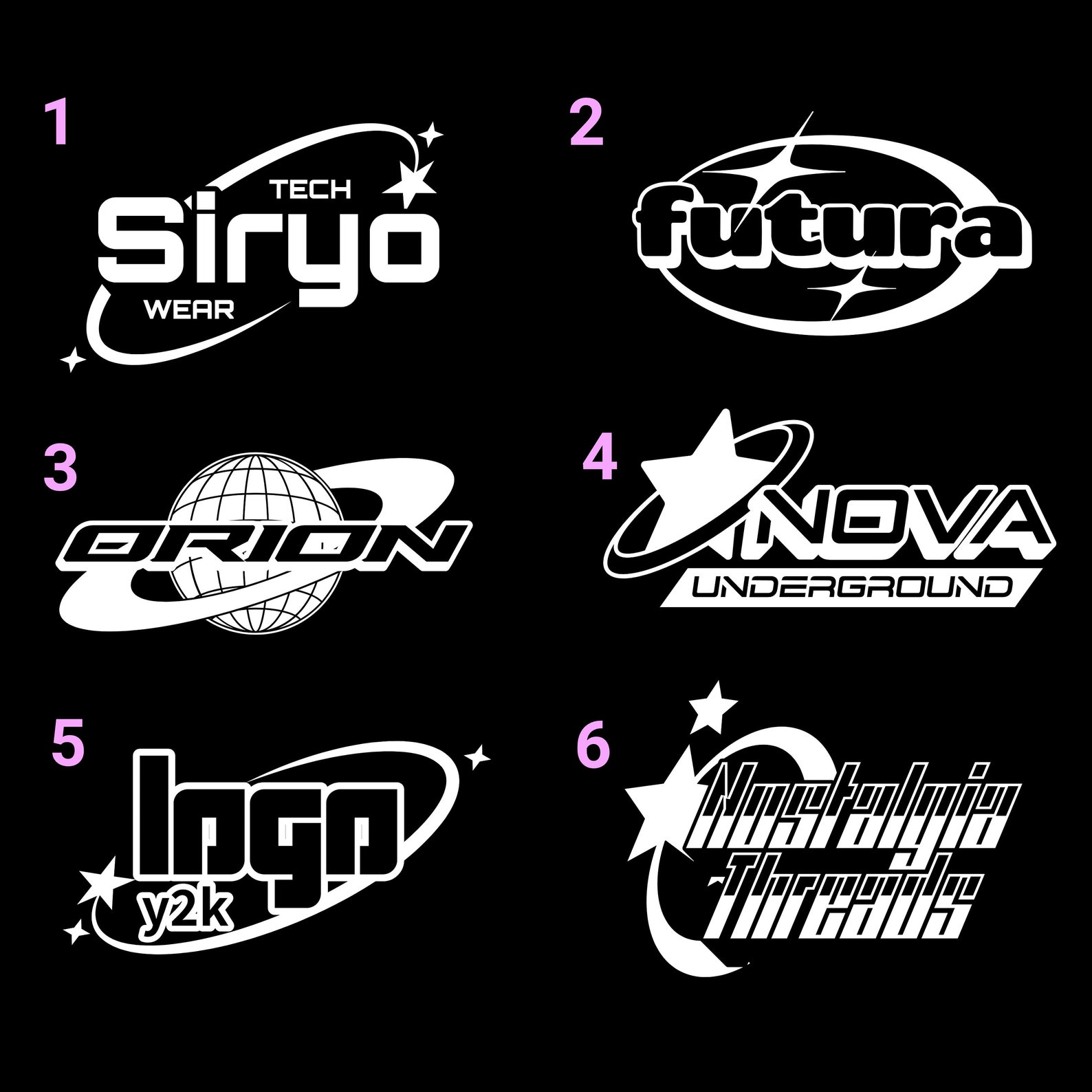 Custom Digital Y2K Logo - Etsy