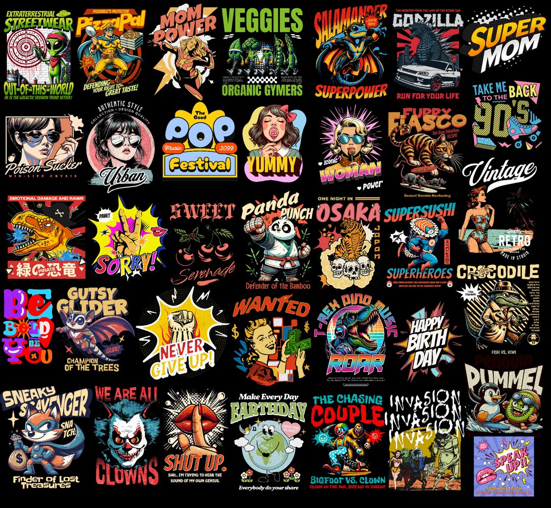 Comic Pop Art Graphic Design in Vibrant Cartoon Style, Available as a ...