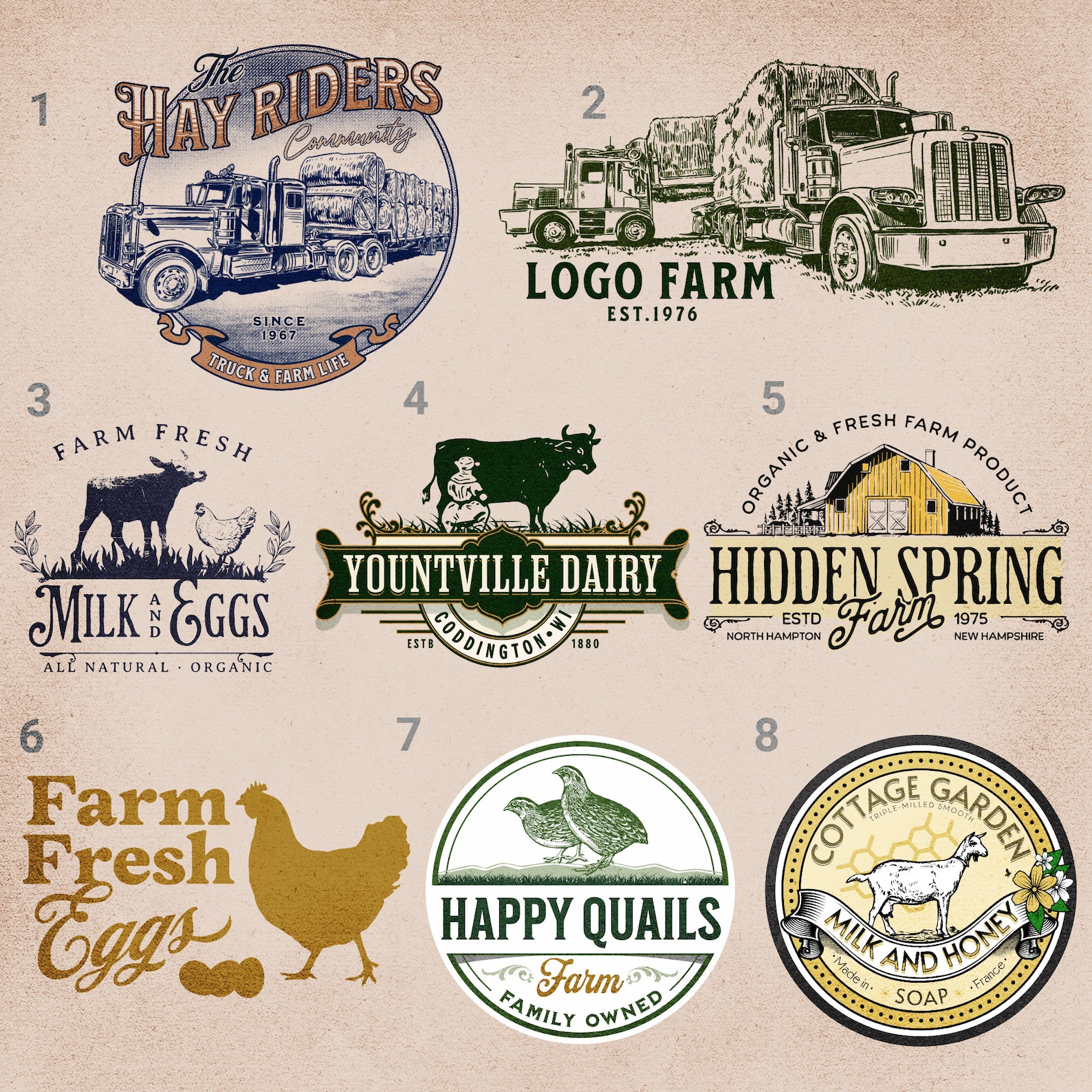 Custom Farm Logo Design | Rustic Ranch Branding (digital Files) - Etsy