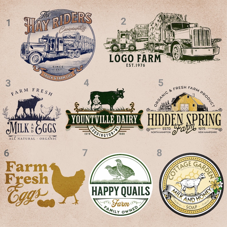 Custom Farm Logo Design | Ranch Logo Design | Professional Logo ...