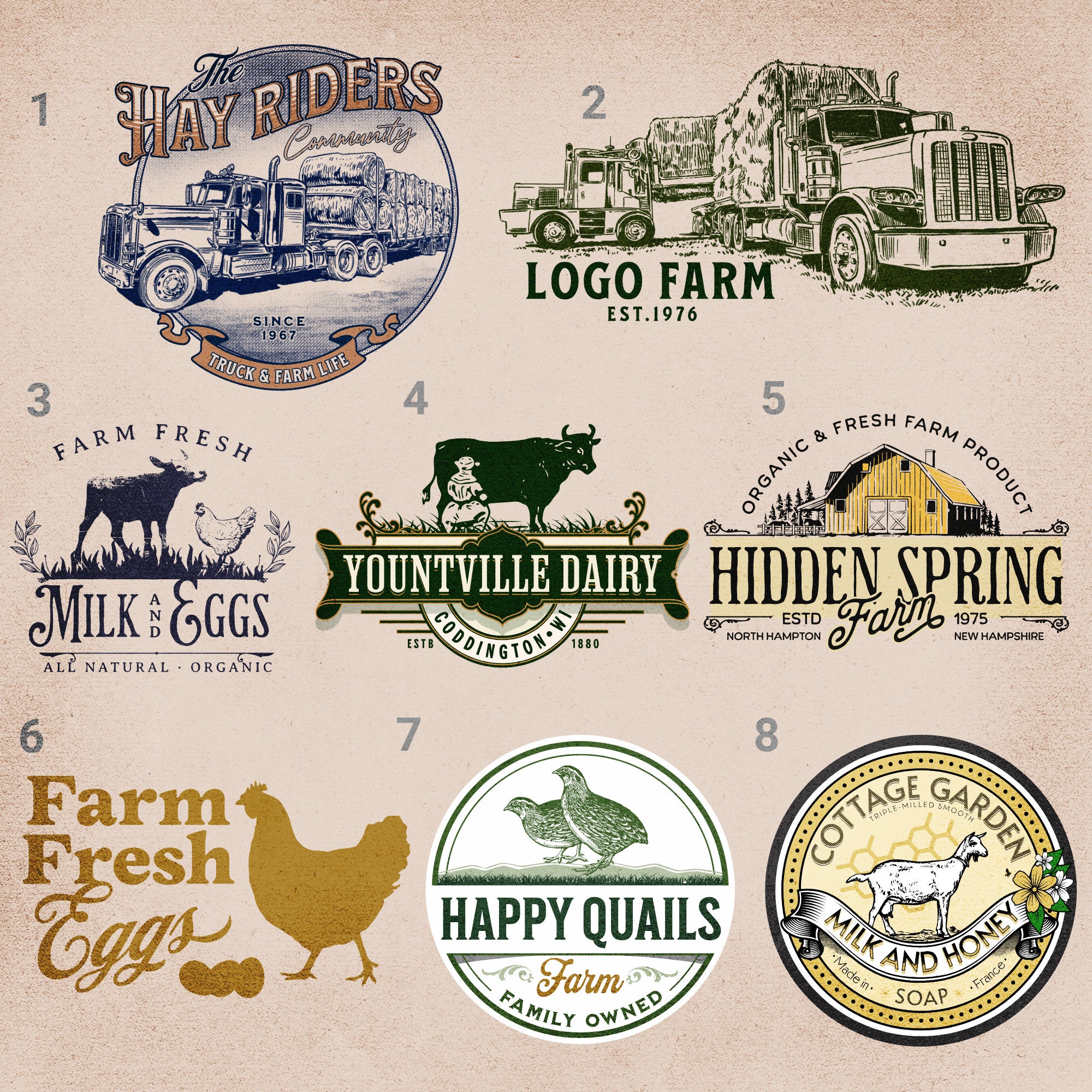 Custom Farm Logo Design | Ranch Logo Design | Professional Logo ...