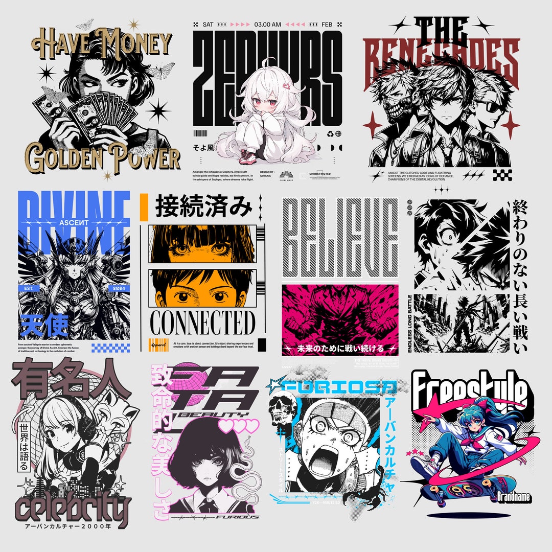 95+ Anime Shirt Designs PNG , Streetwear & Famous Characters - Etsy Canada