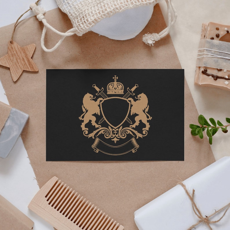 Shield With Lion, Crown, and Swords SVG. Family Crest Logo. Coat of ...