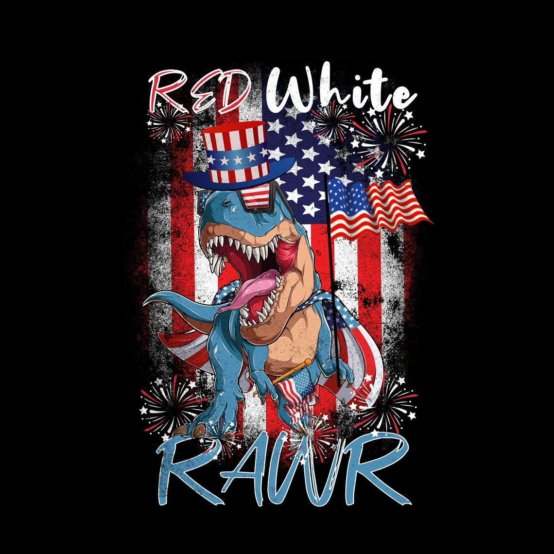 Red White RAWR Png,pdf 4th of July Dinosaur Png, Sublimation Design ...