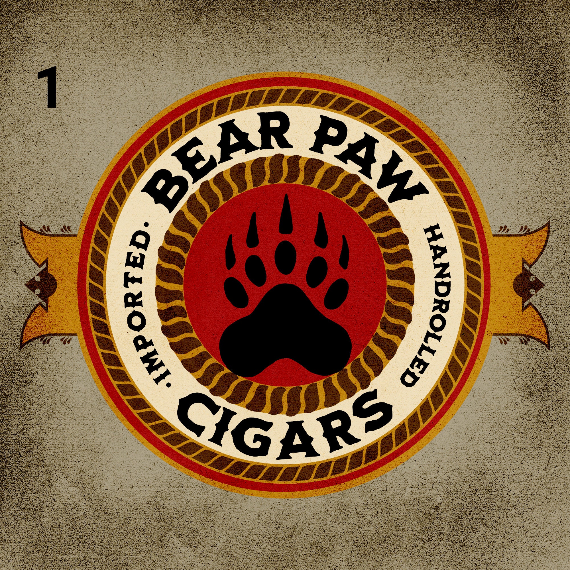 Red Bear Paw Logo