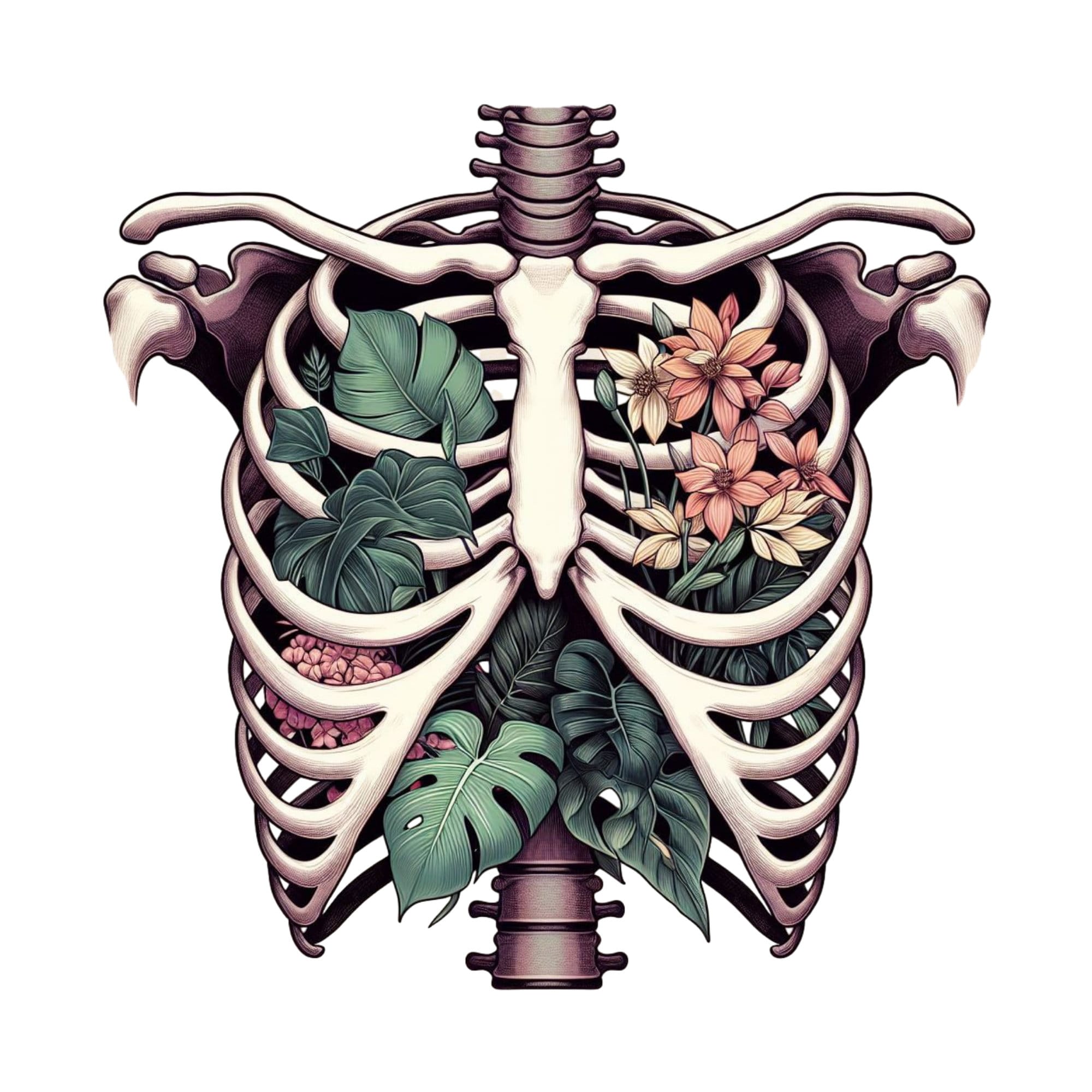 Floral Skeleton PNG Sublimation, Printable, - Etsy