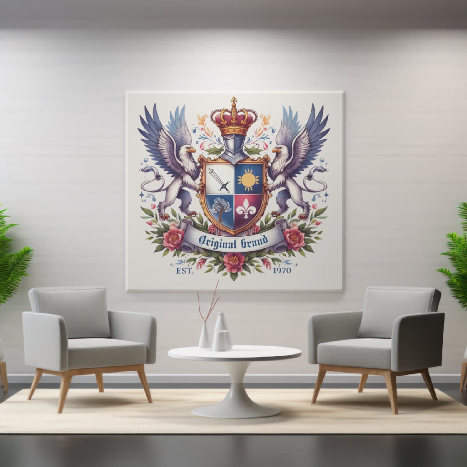 Customizable Family Crest Watercolor Design, Heraldry Art (PNG, JPG) - Etsy