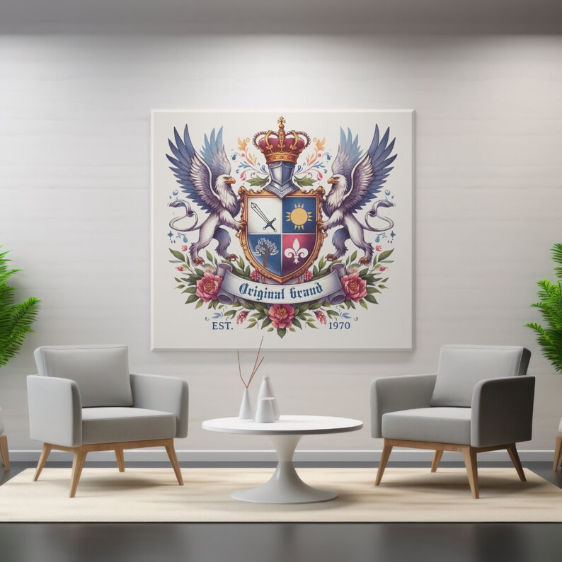 Customizable Family Crest Watercolor Design, Heraldry Art (PNG, JPG) - Etsy
