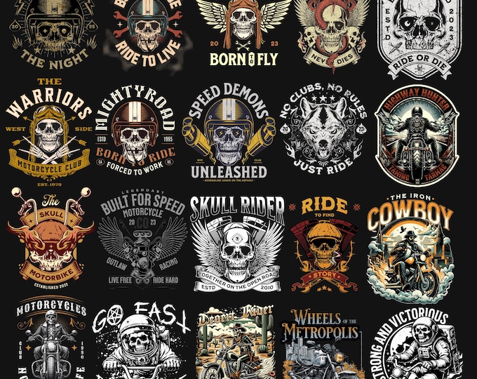 Biker Streetwear PNG Designs, Motorcycle Graphics Bundle (digital ...
