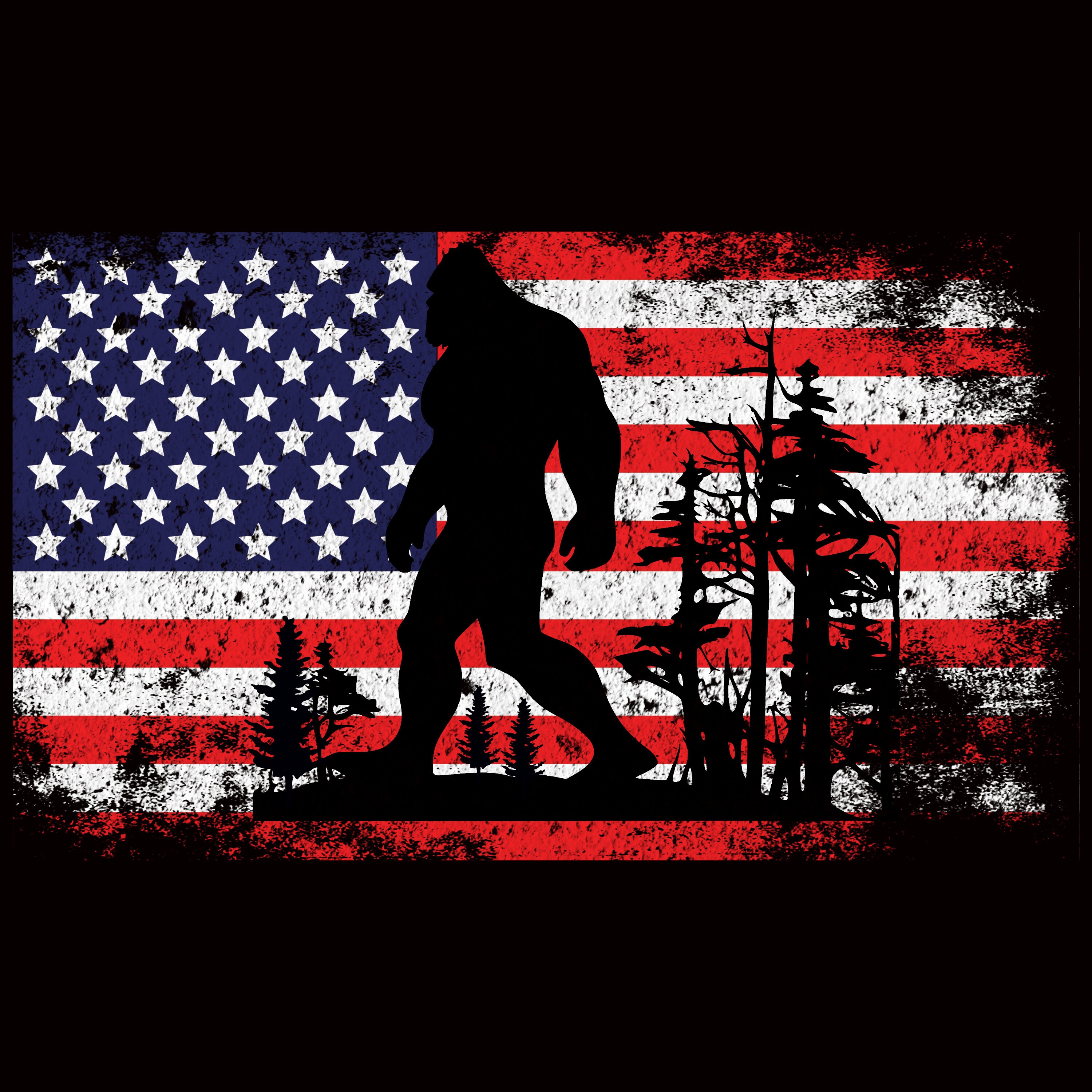 Bigfoot Flag Usa PNG, Bigfoot 4th of July Png, Bigfoot American Flag ...