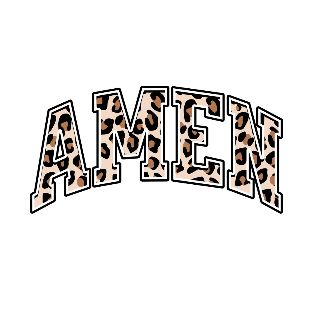 Amen Leopard PNG Digital Download Leopard Amen Christian PNG - Etsy