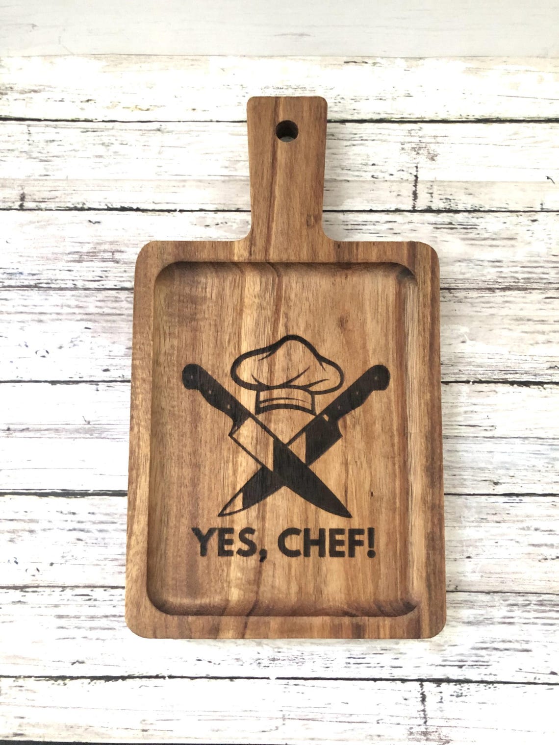 Engraved 'yes Chef!' Mini Charcuterie Board - Kitchen Decor - Etsy