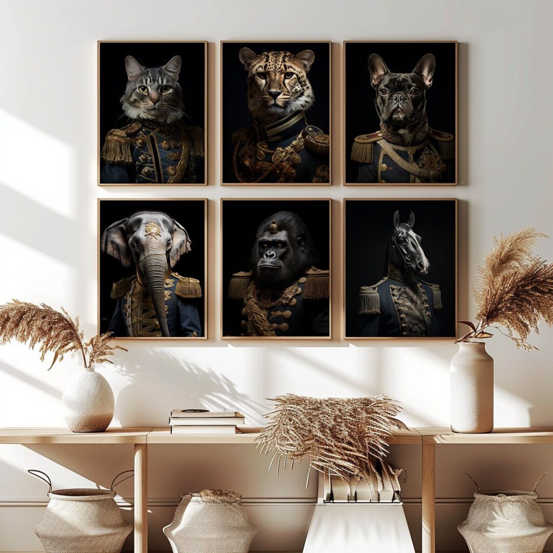 Bundle of 12 Unique Animal Renaissance Wall Art Prints - Perfect ...