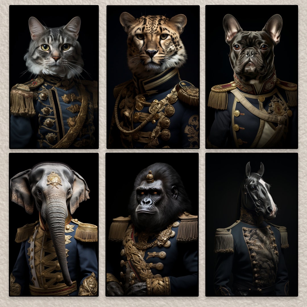 Bundle of 12 Unique Animal Renaissance Wall Art Prints Perfect ...