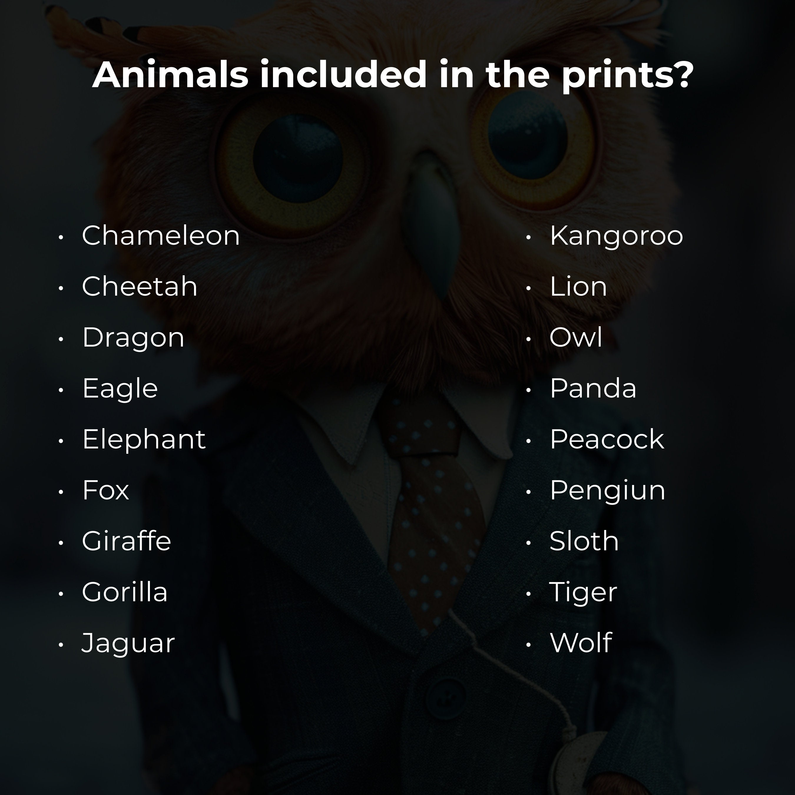 Bundle of 18 Cute Animal Prints Cute Animal Print Digital Download ...