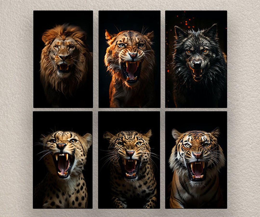 Bundle of 6 Animal Posters - Animal Print - Digital Download - Animal ...