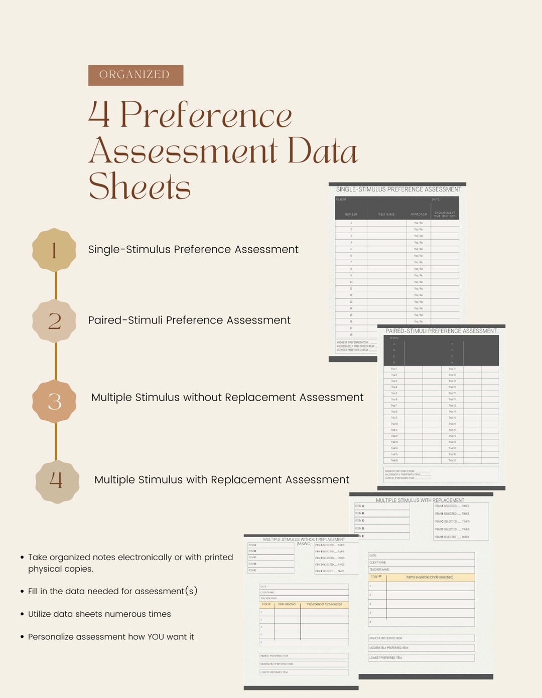 4 Preference Assessment Data Sheets - Etsy 4 Preference Assessment Data Sheets - Etsy