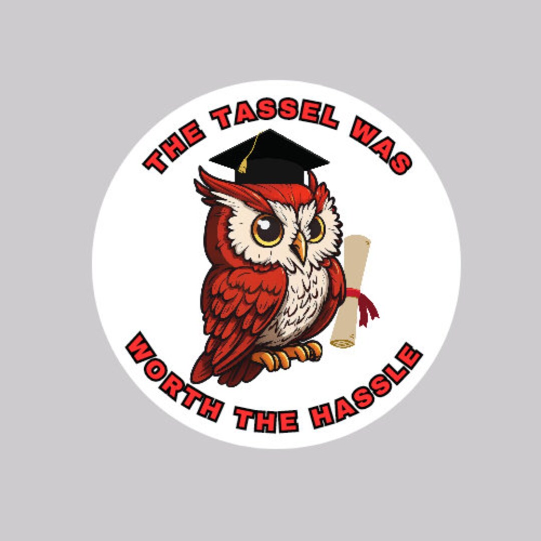 Owl Mascot Graduation Sticker Holographic Vinyl Sticker - Etsy
