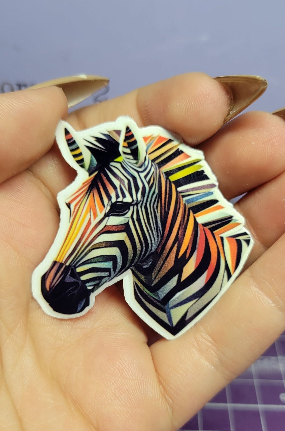 Colorful Rainbow Zebra Sticker • Holographic Vinyl Sticker Paper is ...