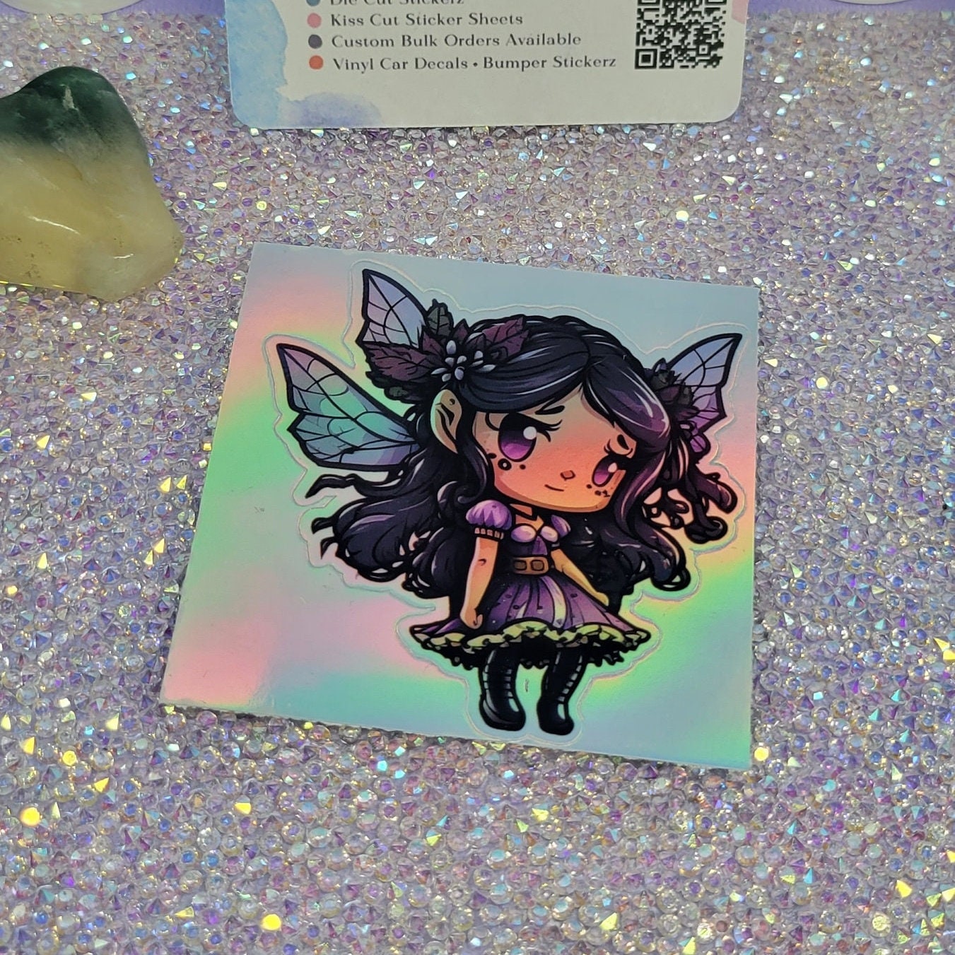 Gothic Shy Berry Fairy Holographic Vinyl Sticker Paper is Water ...