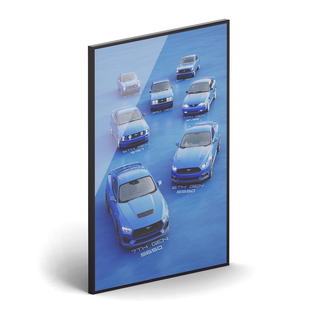 Ford Mustang Evolution Poster - Etsy