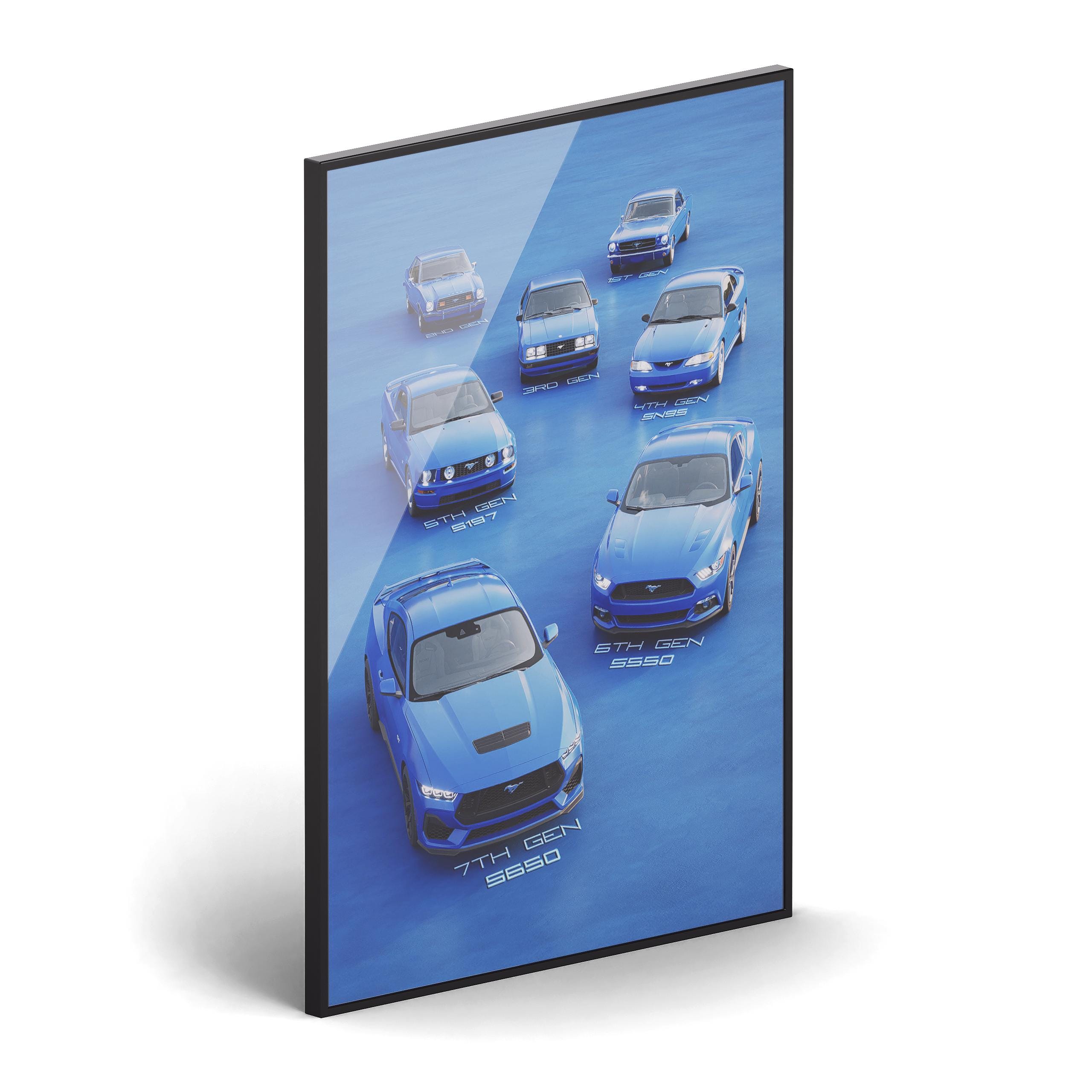 Ford Mustang Evolution Poster - Etsy