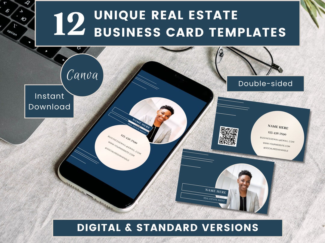Editable Digital Business Card Templates Modern Printable - Etsy