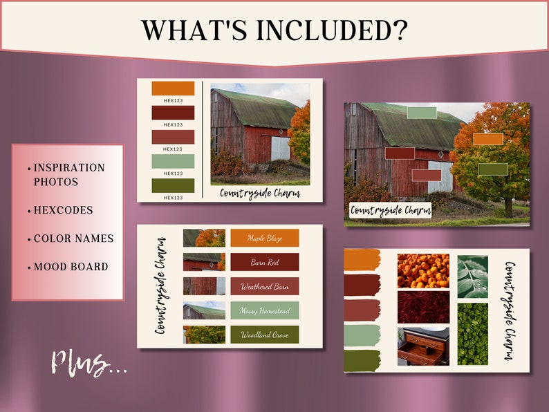 Color Palette Brand Kit, Hex Codes, Fall Scenes, INSTANT DOWNLOAD ...