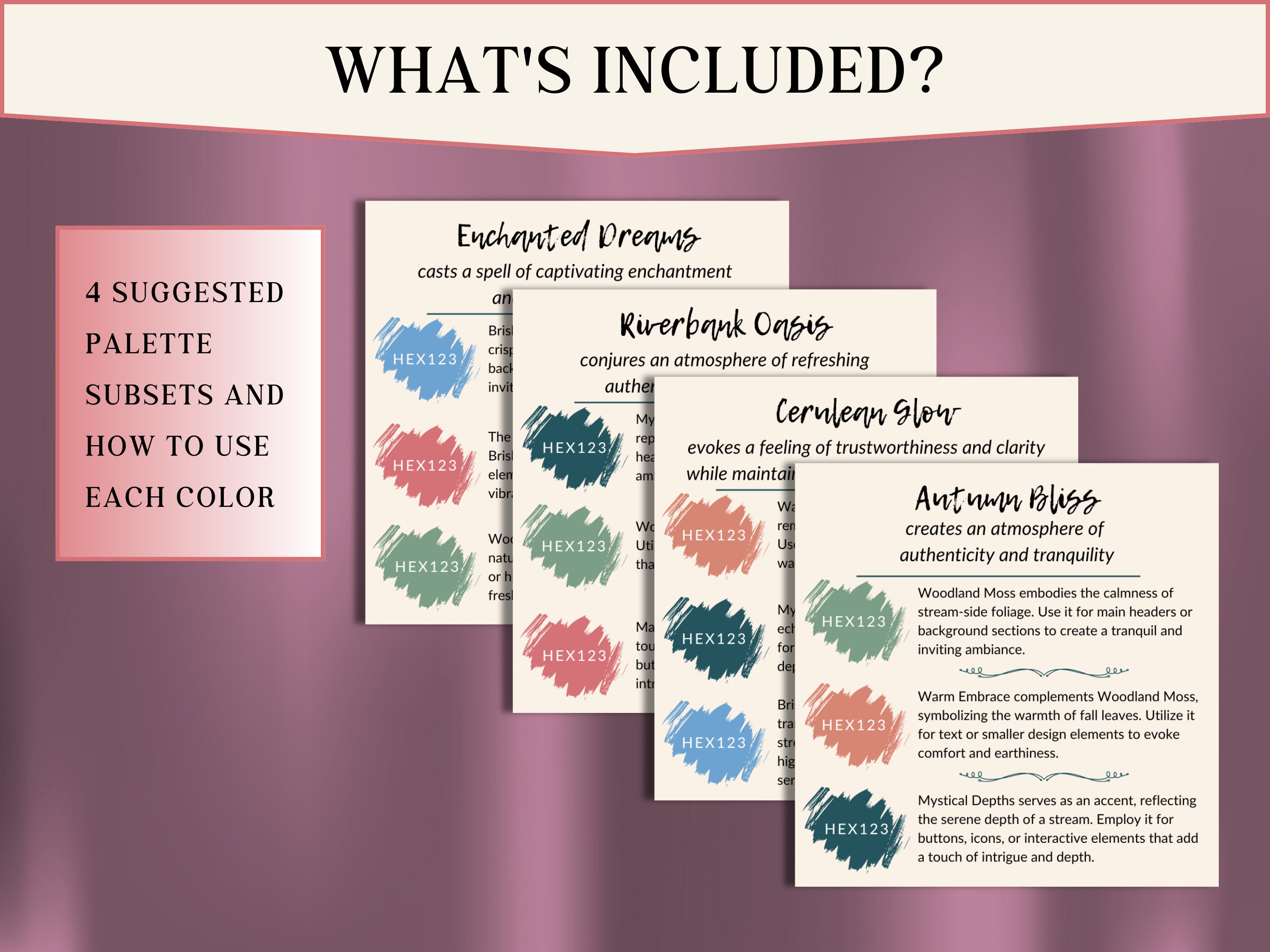 Color Palette Brand Kit Fall Scenes With Hex Codes, INSTANT DOWNLOAD ...