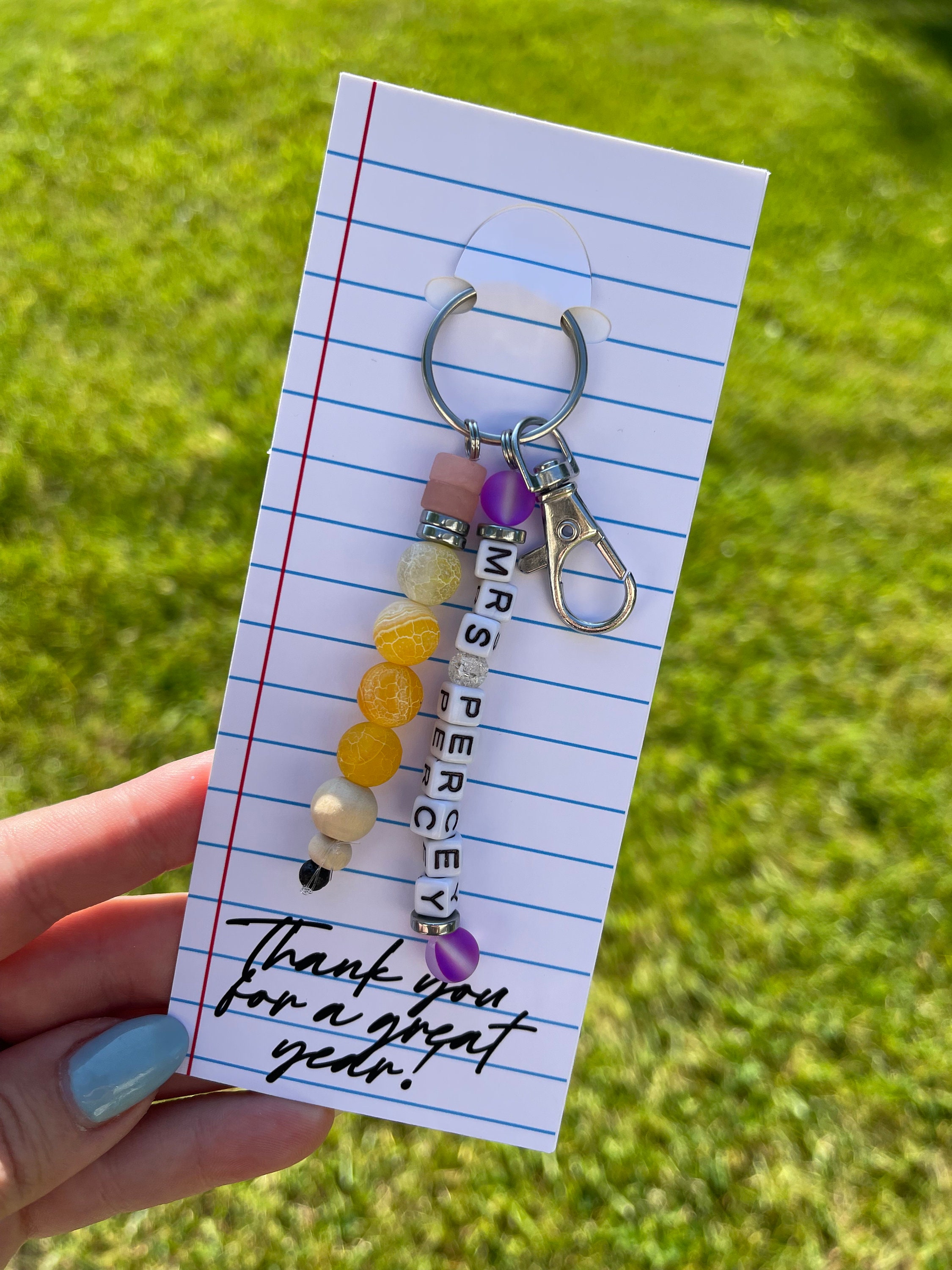 Keychain I Teacher Keychain I Pencil Keychain I Personalized - Etsy