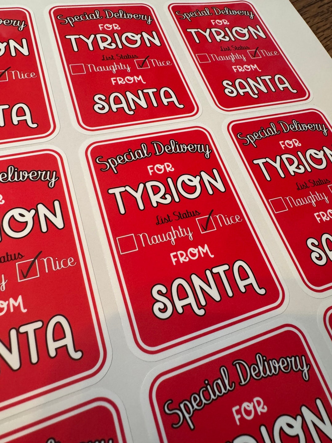 Editable Christmas Gift Tags From Santa – Personalized Stickers ...