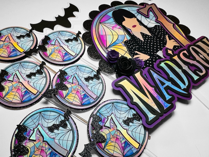 Wednesday Themed Cupcake Toppers | Personalized | Custom - Etsy