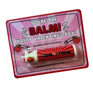Chapstick Valentine Cards: Kids Classroom Favors - Etsy