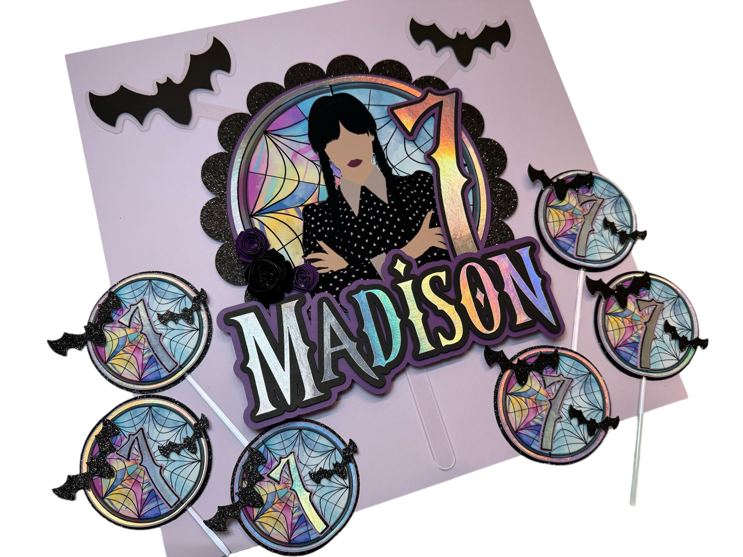 Wednesday Themed Cupcake Toppers | Personalized | Custom - Etsy